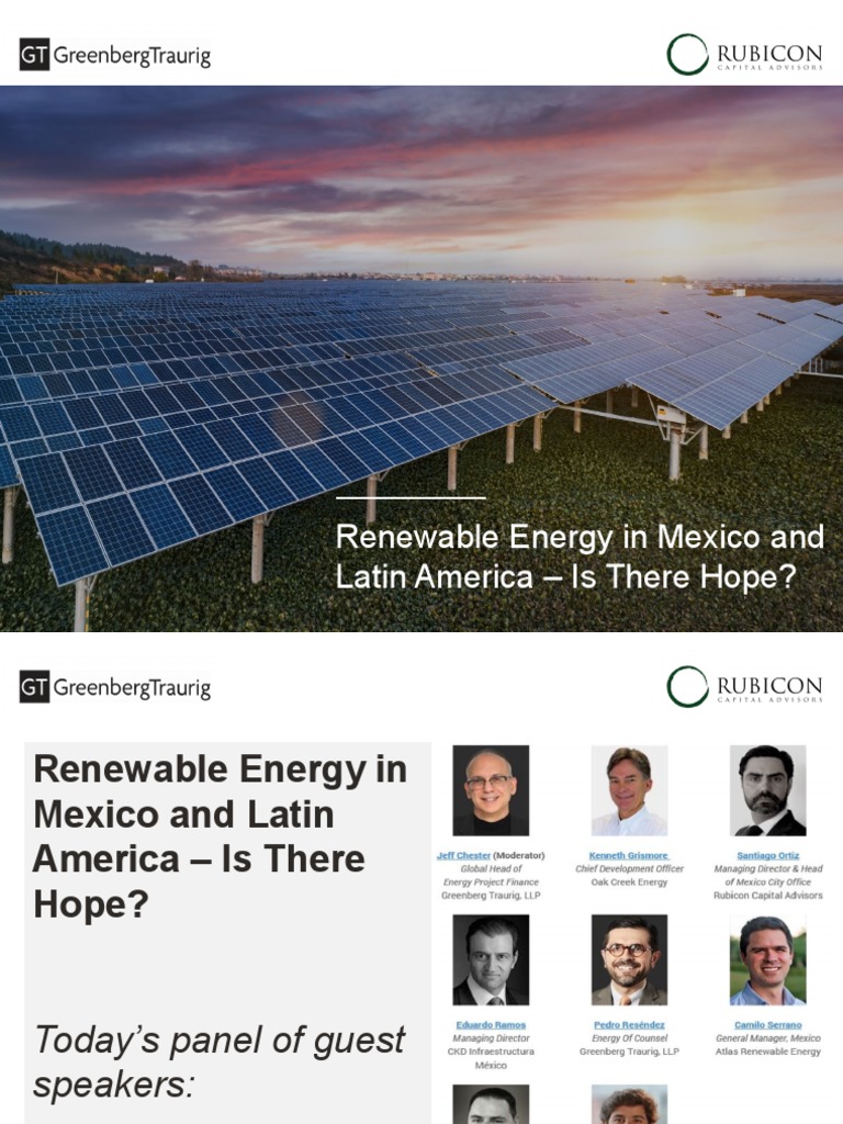 WEBINAR Presentation - Renewable Energy in Mexico and Latin America | PDF