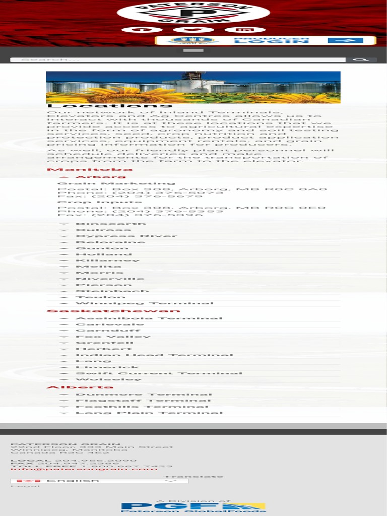 Locations - Paterson Grain | PDF
