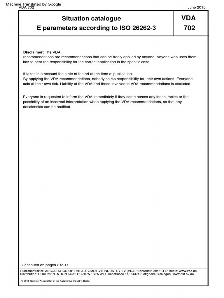 VDA 702: Hazard Analysis Guidelines | PDF
