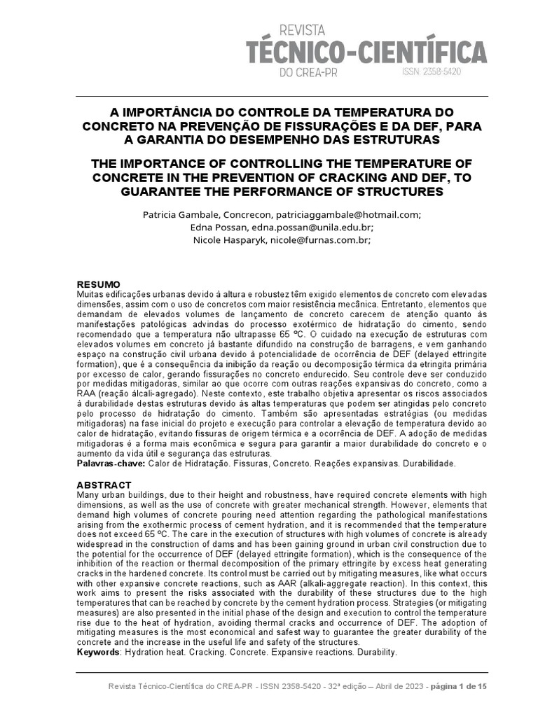 Edna Possan, Edna - Possan@unila - Edu.br : Resumo | PDF | Cimento ...