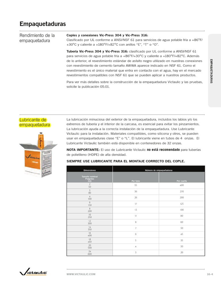 Lubricante Victaulic | PDF