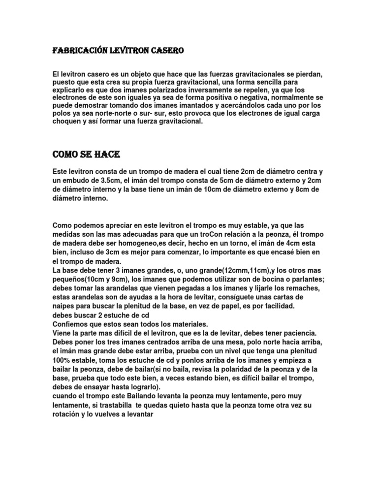 Cómo construir un levitrón casero: guía paso a paso para fabricar un ...