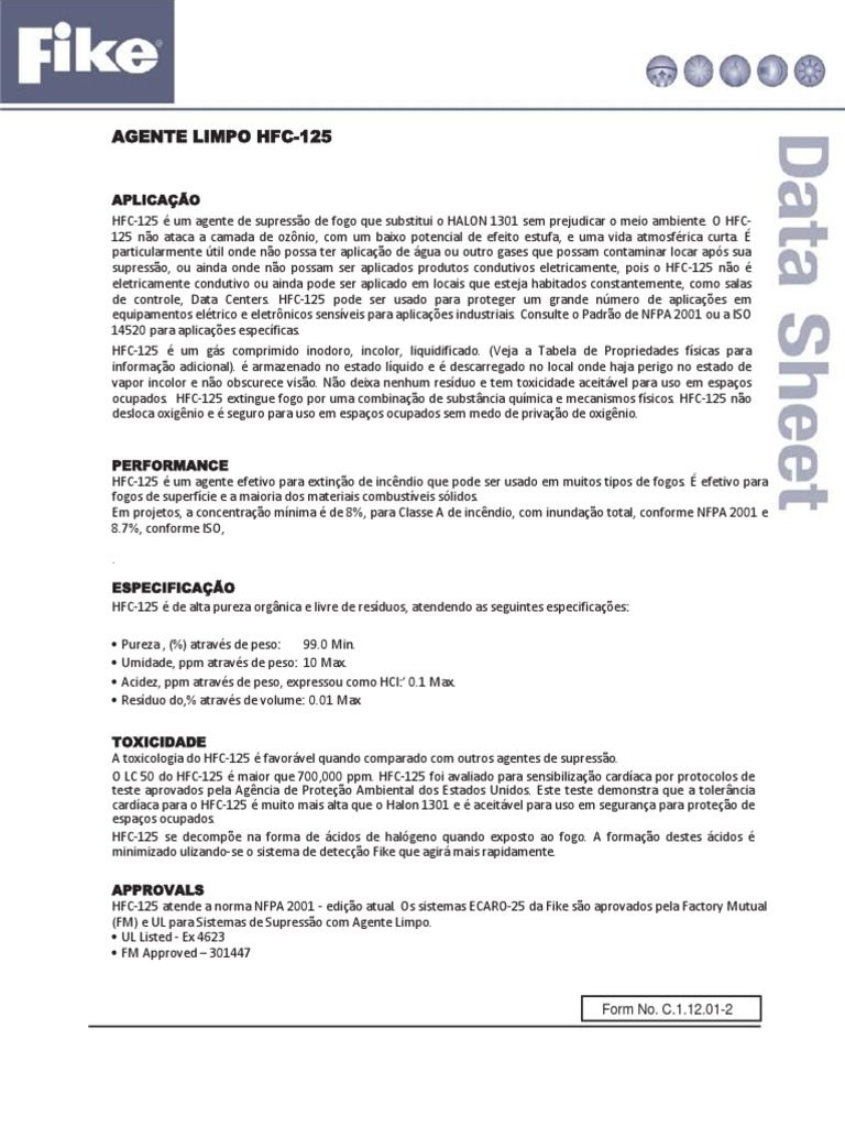 Datasheet HFC-125 | PDF
