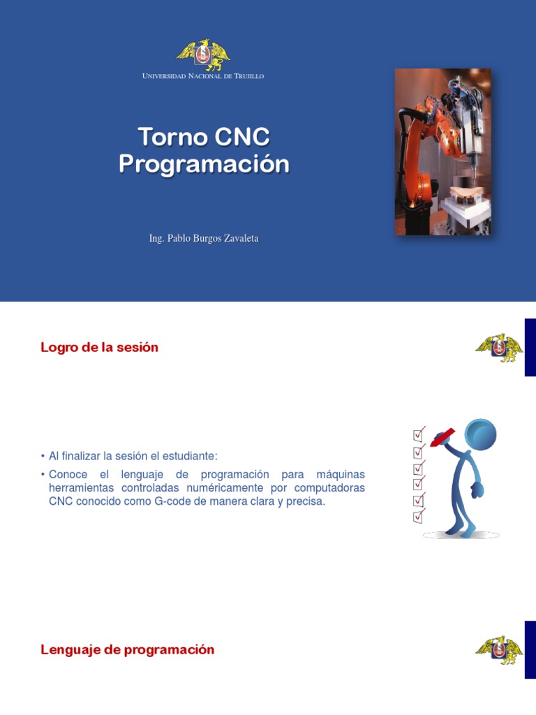 Sesión 03 Torno CNC Programación I | Descargar gratis PDF | Control numerico | Procesos industriales