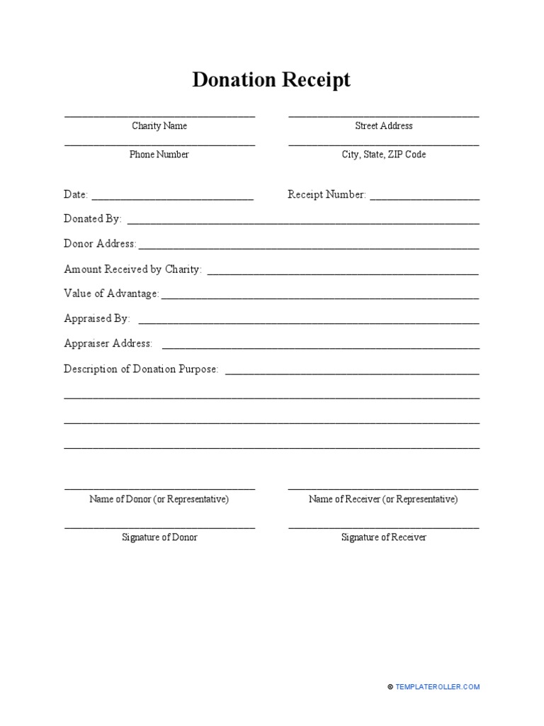 Main - Donation Receipt Template | PDF