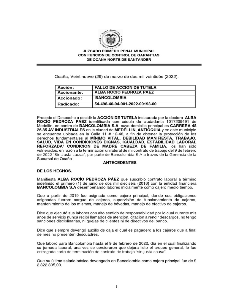 Fallo | PDF | Debido al proceso | Caso de ley