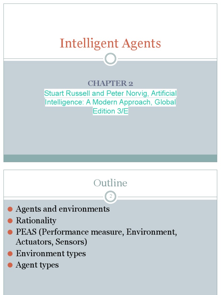 Ai Chapter2 Intelligent Agents Aima | PDF | Artificial Intelligence | Intelligence (AI) & Semantics