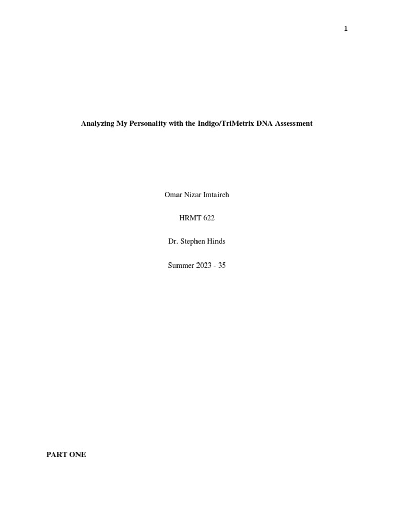 Indigo Assessment | PDF