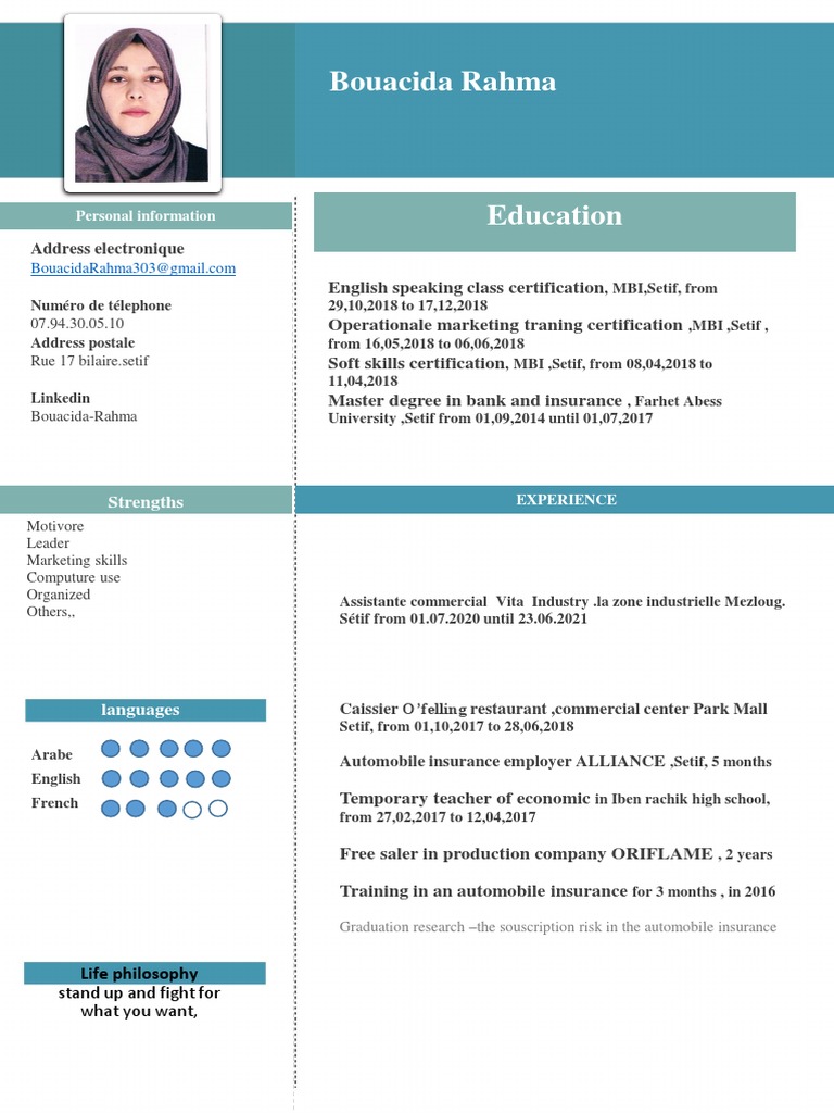 Rahma Cv 1 جديد Pdf 