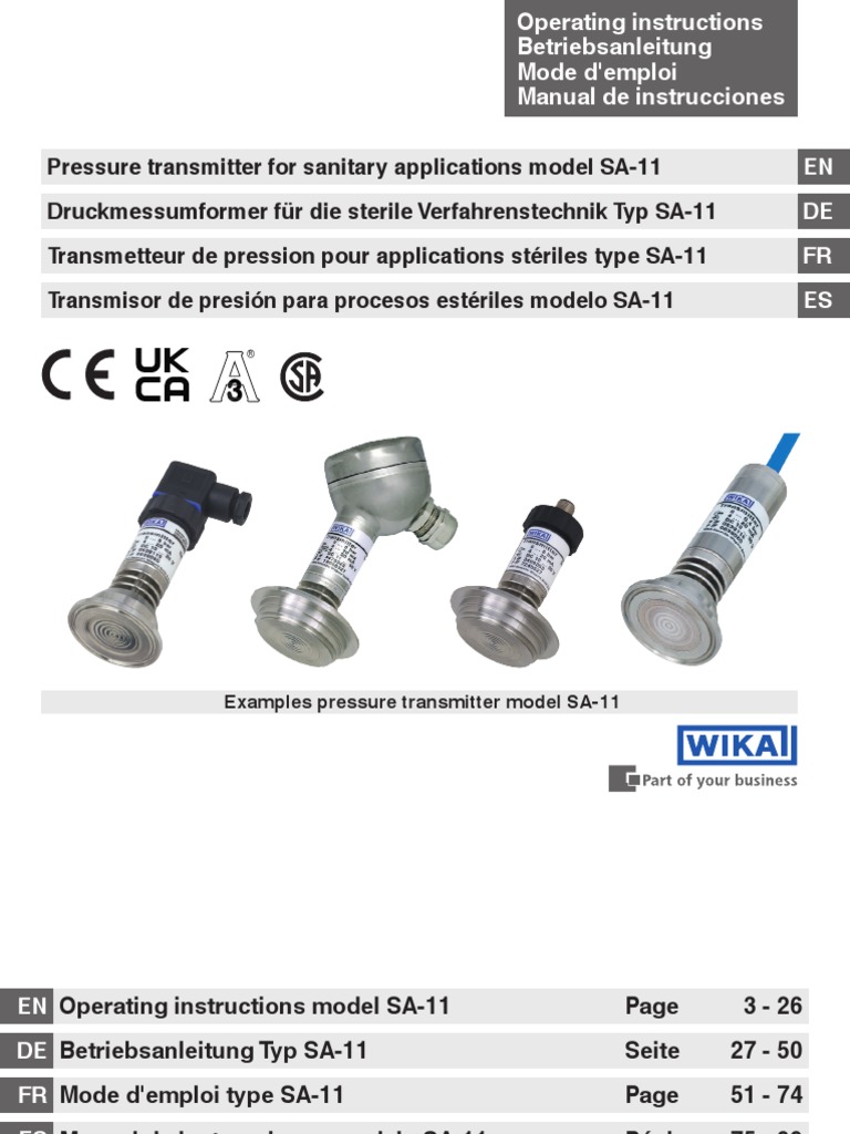 OI SA 11 en de FR Es 12631 | PDF | Electrical Connector | Insulator ...