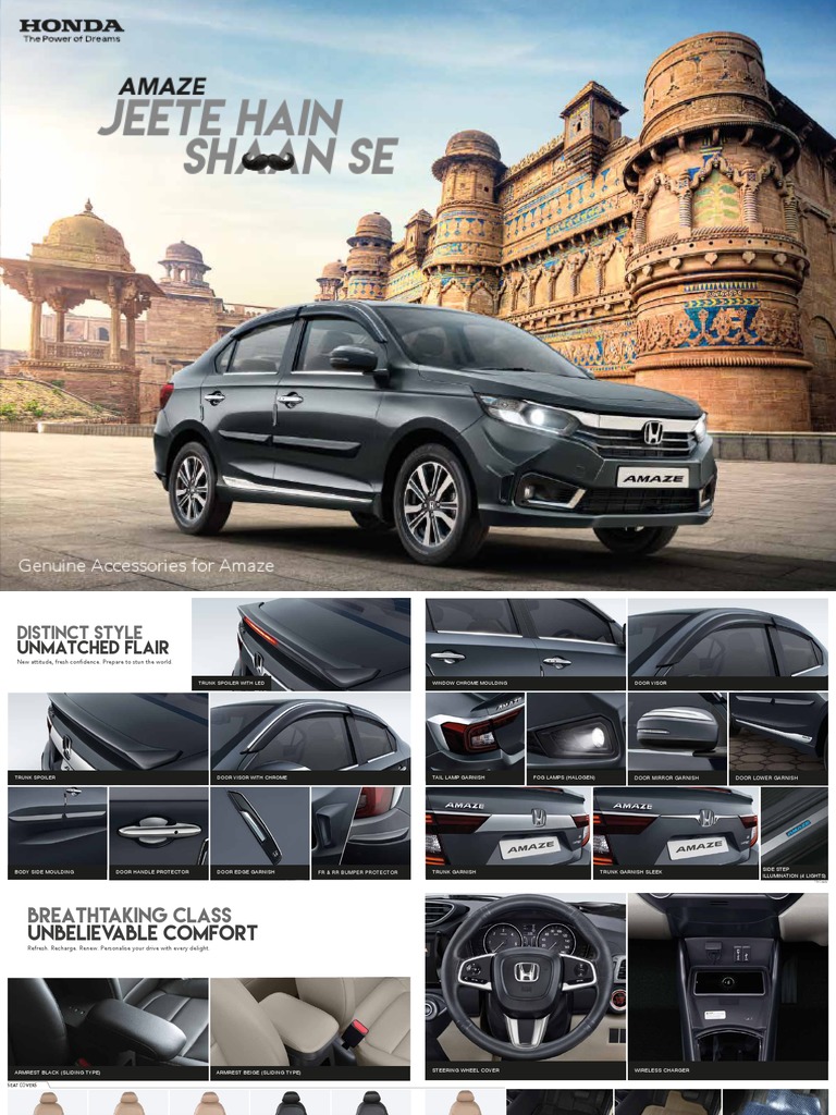 Genuine Honda Amaze Accessories Guide | PDF