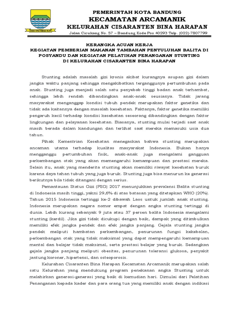 Kecamatan Arcamanik: Kelurahan Cisaranten Bina Harapan | PDF