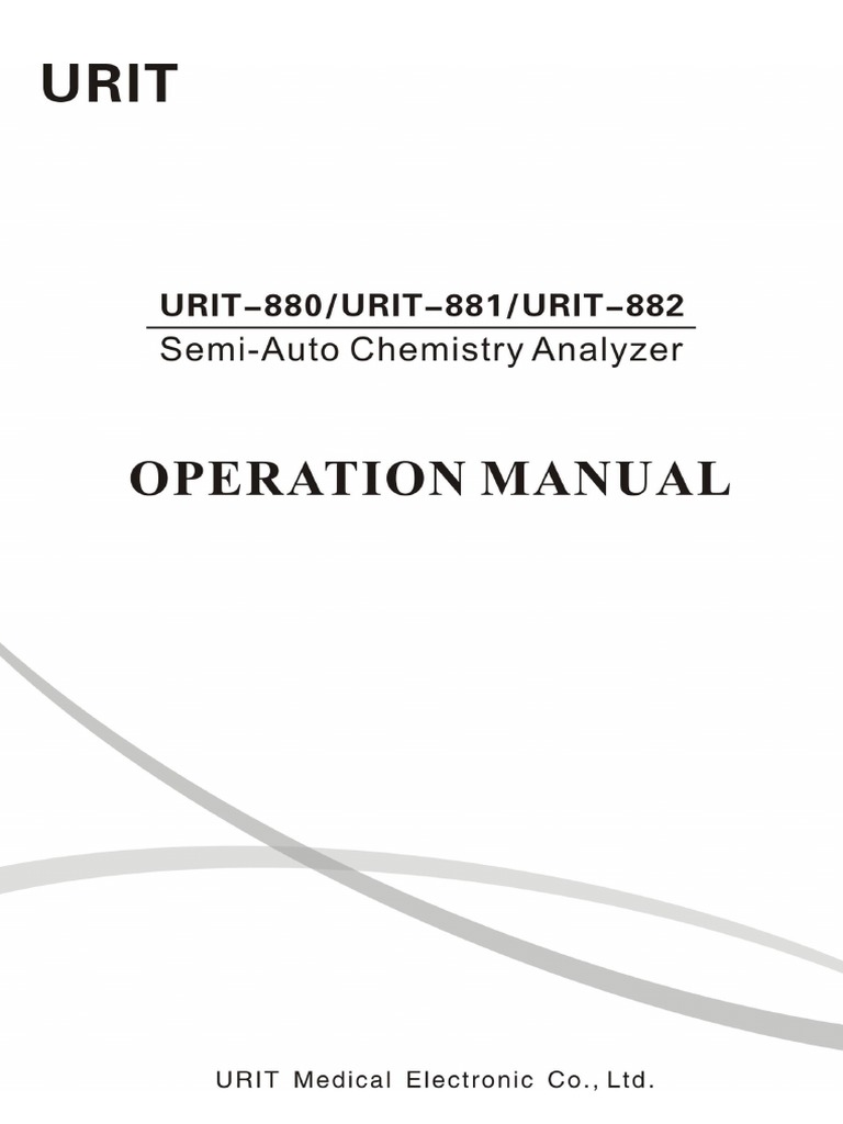 URIT-880 User Manual | PDF | Waste | Computer Keyboard