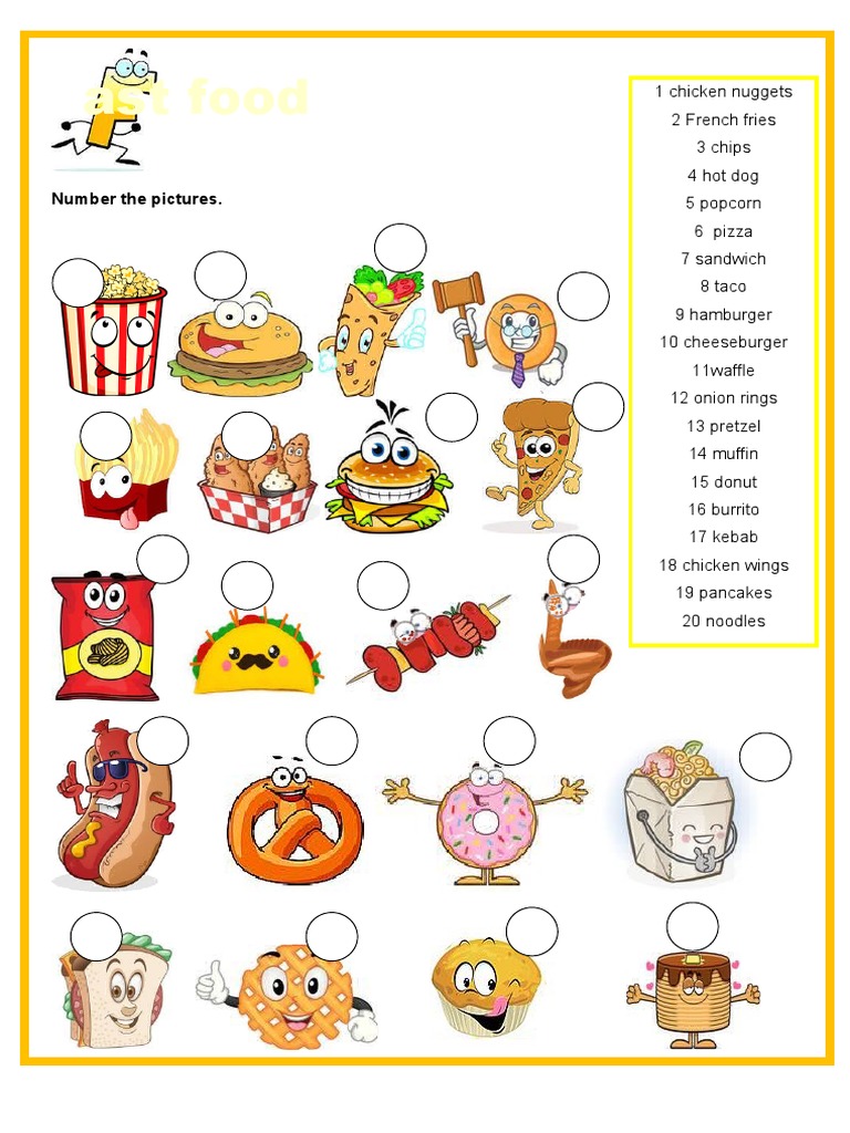 Fast Food Exercise 1 | PDF