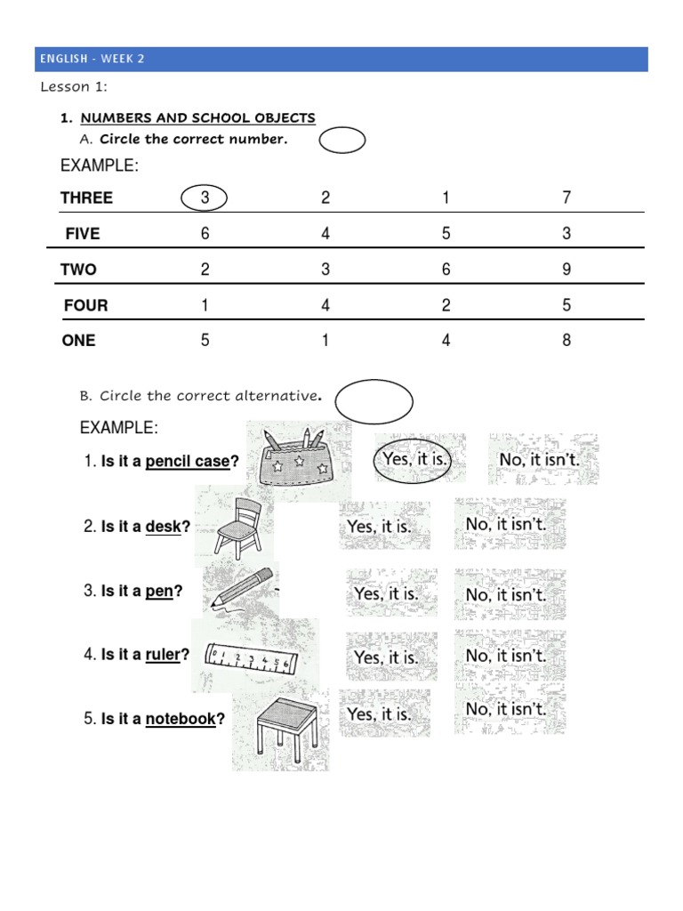 English Week 2: Numbers & Pets Activities | PDF | Language Arts ...