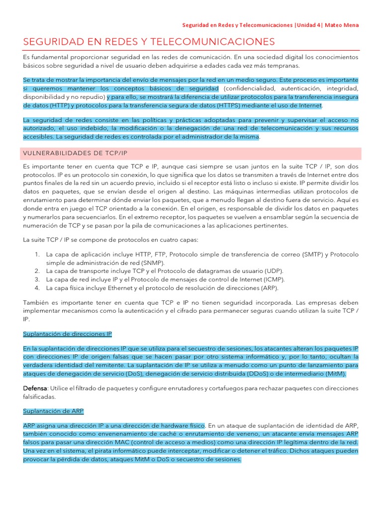 Seguridad en Redes y Telecomunicaciones | Descargar gratis PDF ...