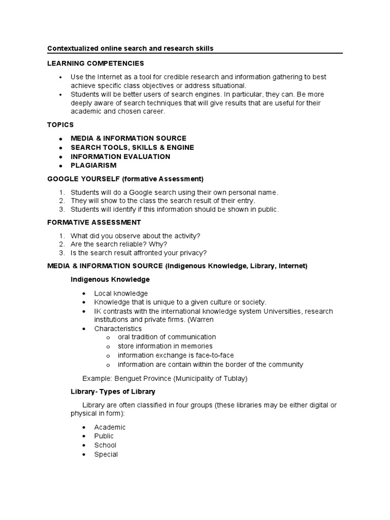 Emp-Tech 11 3-4 Lesson | PDF | Libraries | Information