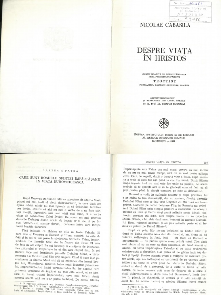 Tema V. 03 Care Sunt Roadele Sfintei Impartasanii | PDF