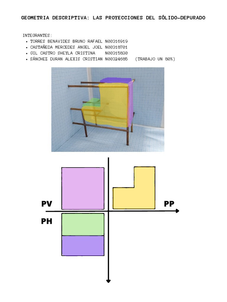 Geometria Descriptiva Las Proyecciones Del Sólido-Depurado T1 | PDF | Métodos y materiales de ...