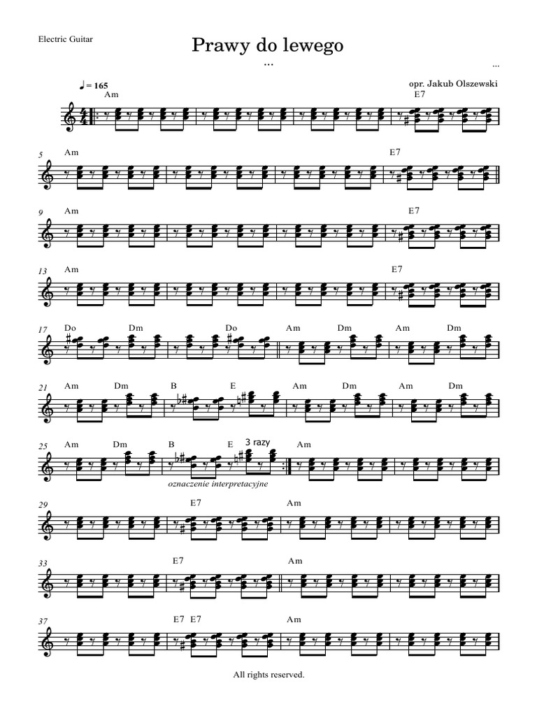 Prawy Do Lewego A Electric Guitar | PDF