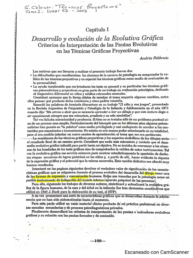 Cap 2 - Desarrollo y Evolución de La Evolutiva Gráfica - Febbraio | PDF