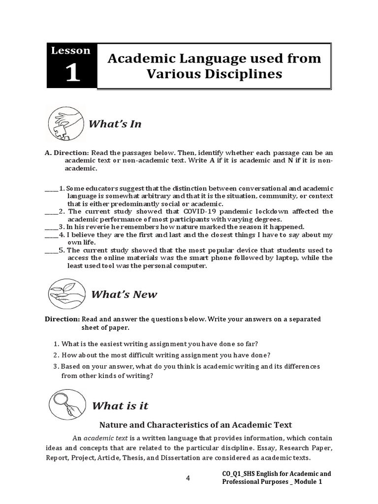 EAPPG11 q1 - Mod1 Reading-For-Acadtext v2-2 | PDF | Reading ...