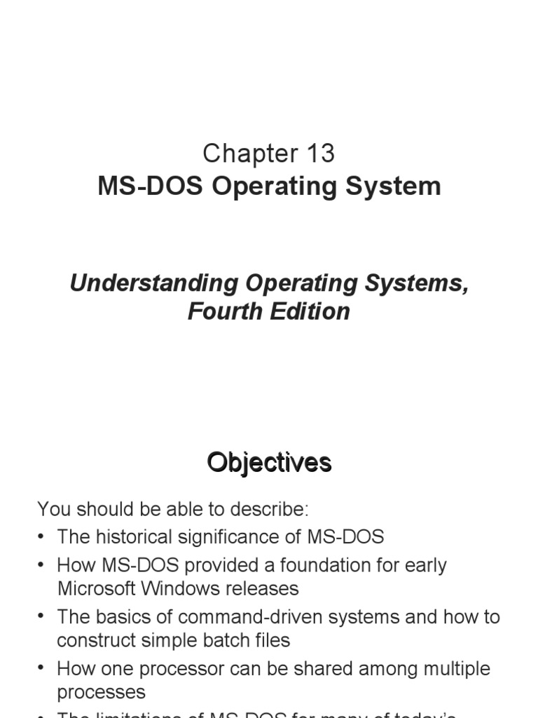 Dokumen - Tips Chapter 13 Ms Dos Operating System | PDF | Computers