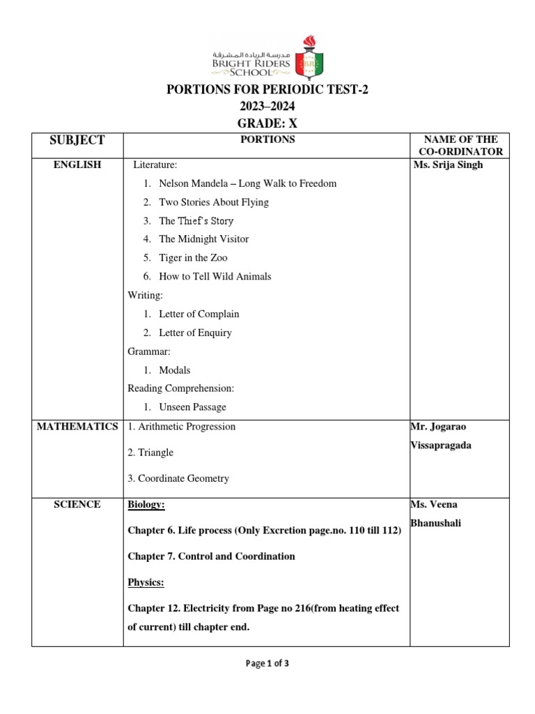 PT2 Portions - Grade 10 | PDF