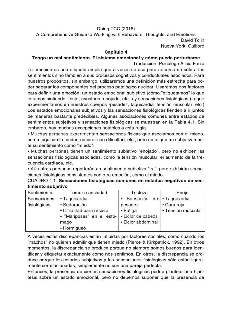 Tolin Cap 4 Emoción | PDF | Las emociones | Aprendizaje