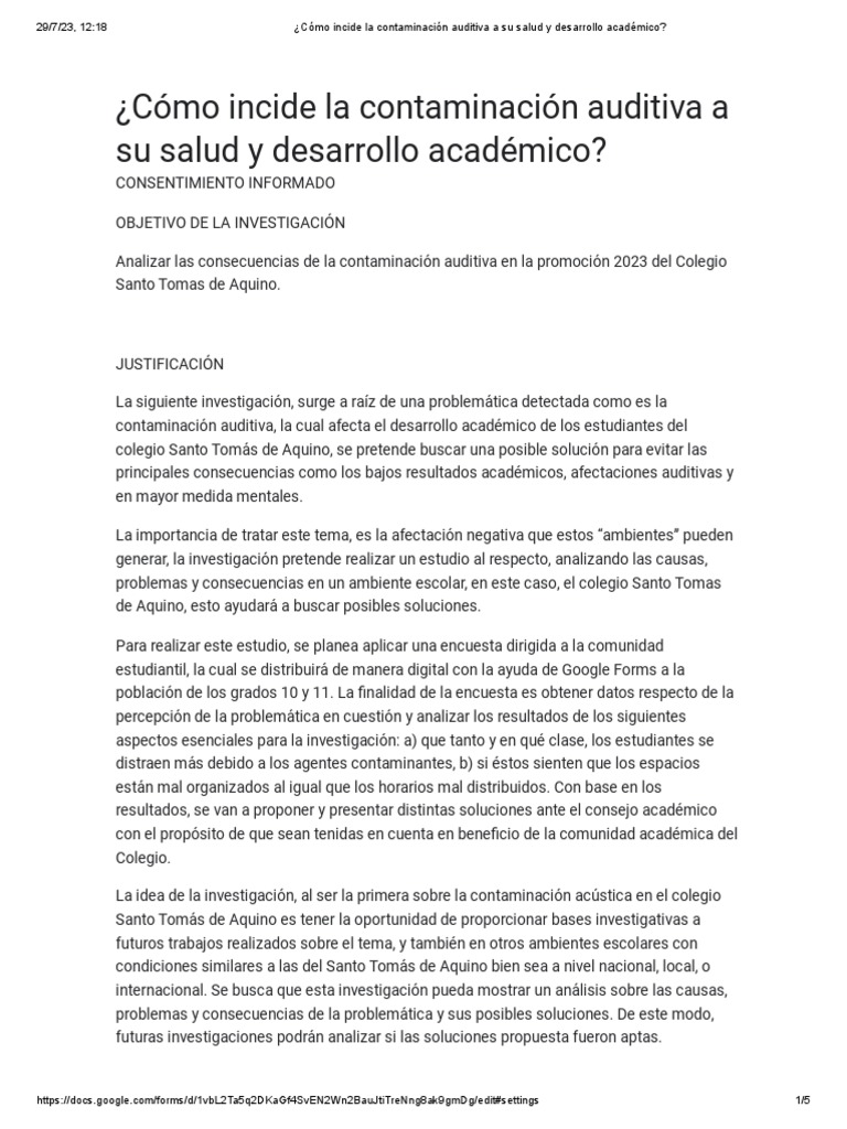 ¿cómo Incide La Contaminación Auditiva A Su Salud Y Desarrollo