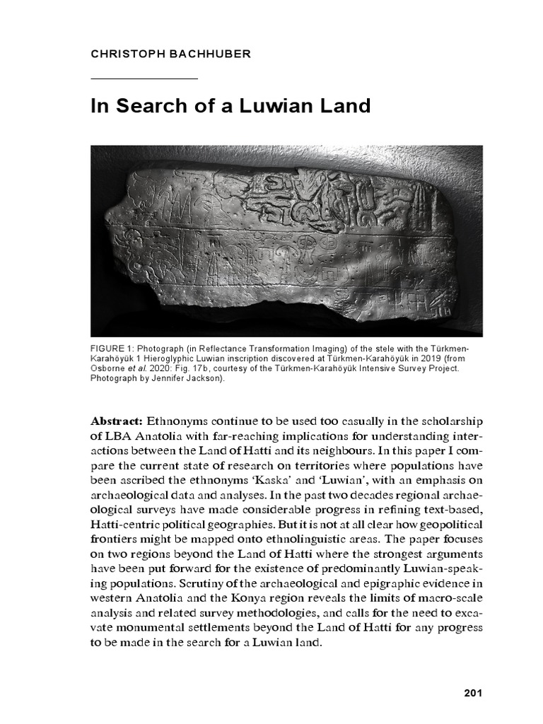 In Search of A Luwian Land | PDF | Hittites