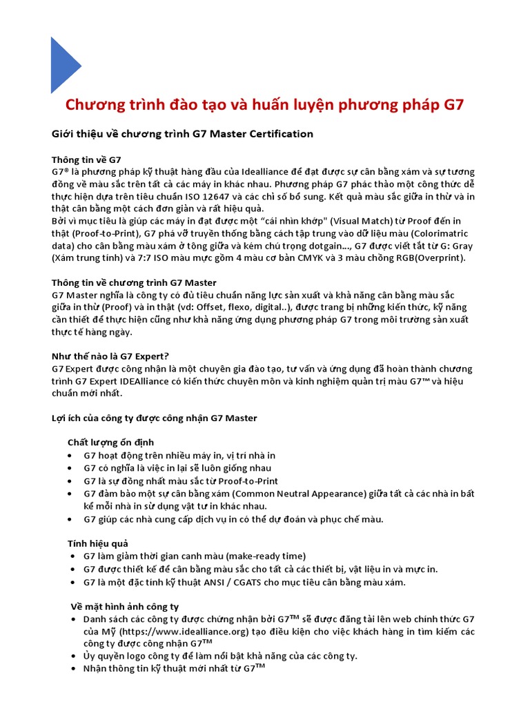 APP - G7 Master Certification Plan | PDF