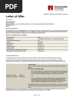 Unconditional Offer Letter University of Adelaide | PDF | Credit Card | Travel Visa