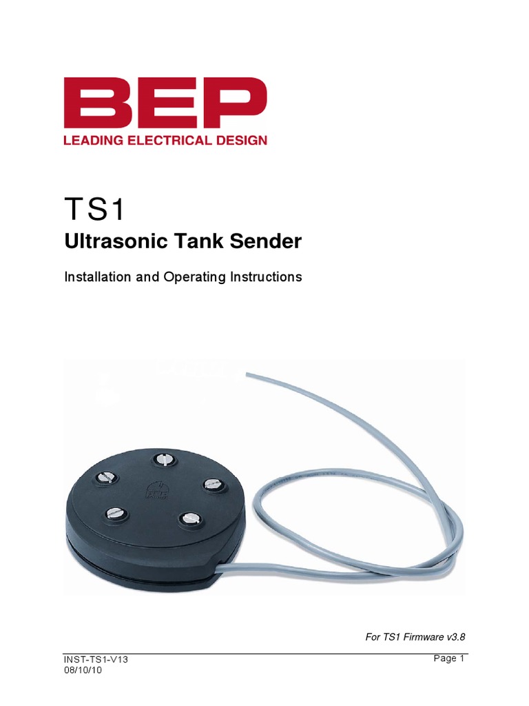 BEP Marine TS1 Ultrasonic Sender User Manual en | PDF | Diesel Fuel ...