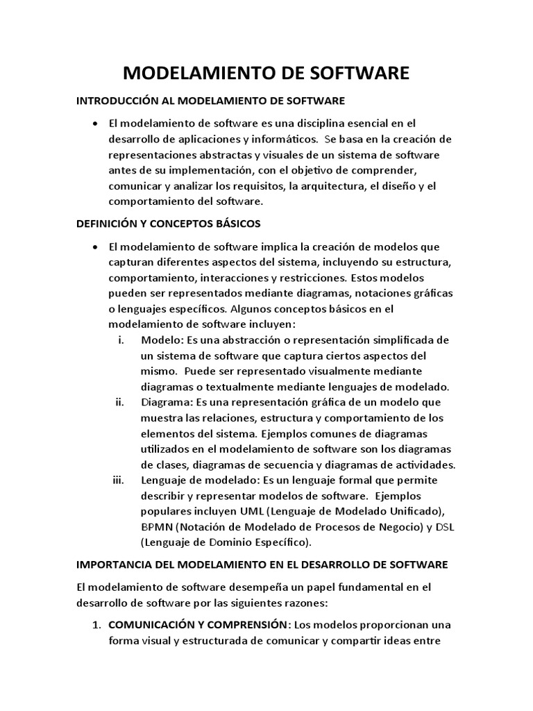 Modelamiento de Software | PDF