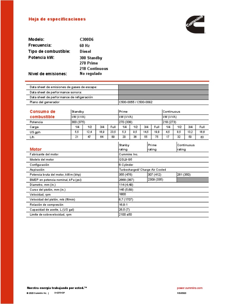 Data Sheet C300 D6 | PDF | Cantidades fisicas | Ingenieria Eléctrica
