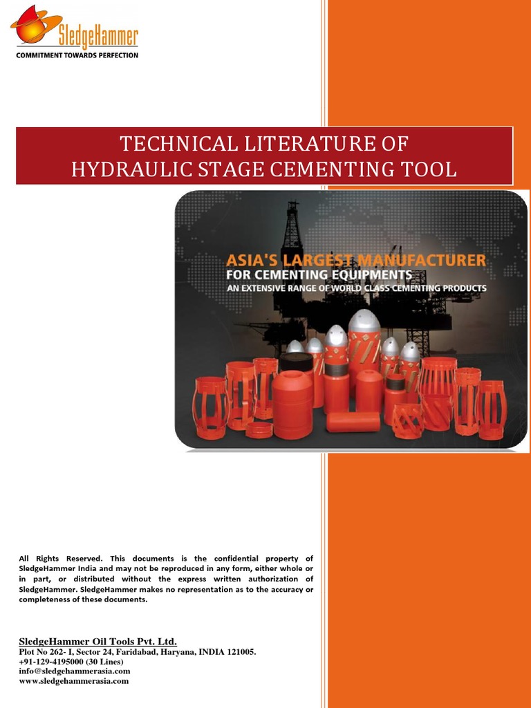 SH32 Hydraulic Stage Cementing Tool | PDF | Casing (Borehole ...