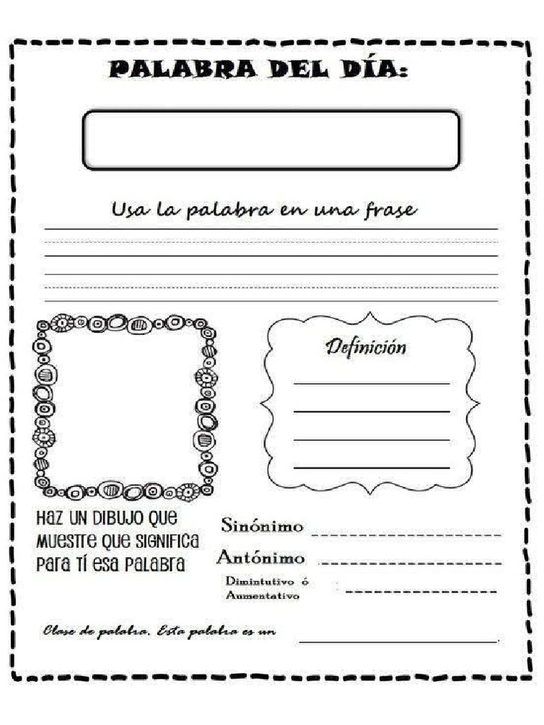 Palabra Del Día - Diccionario Personal | PDF