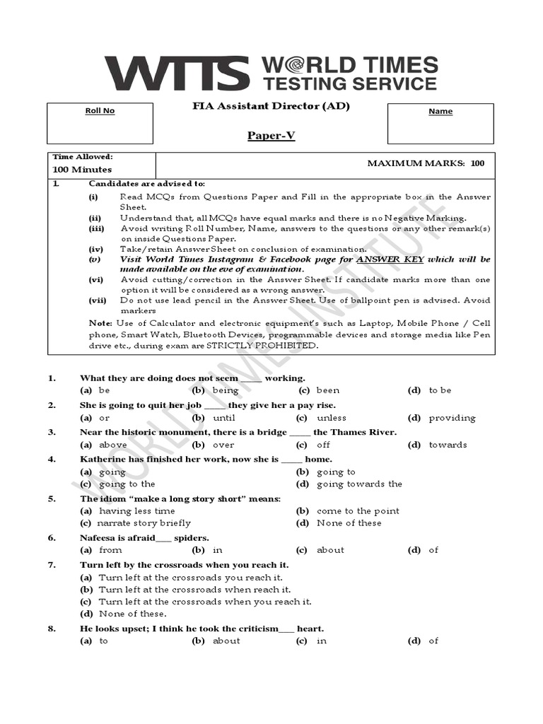 Test Mcqs | PDF | Multiple Choice