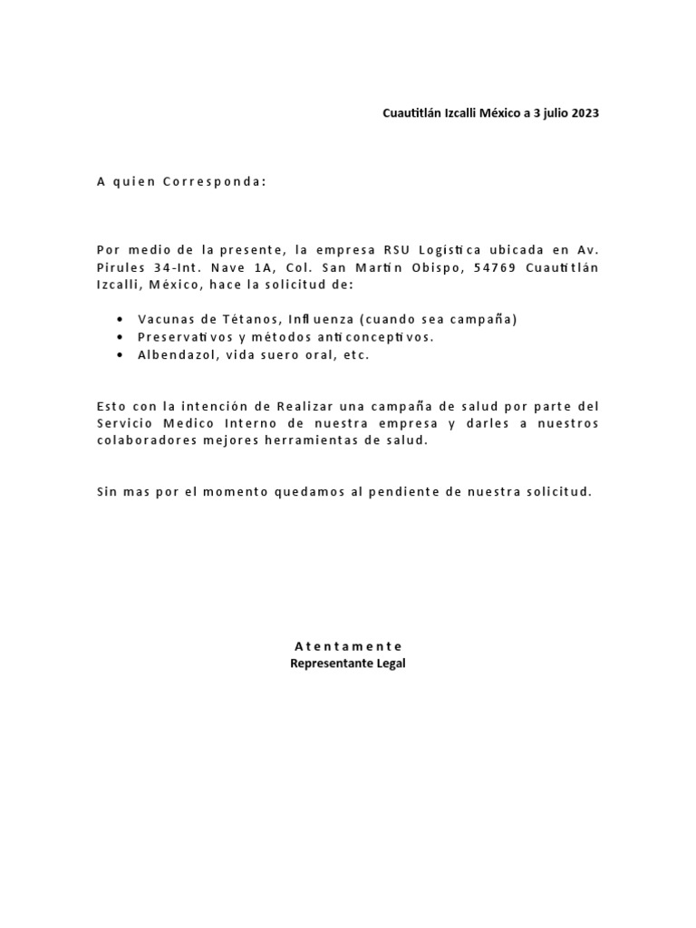 Carta Imss | PDF