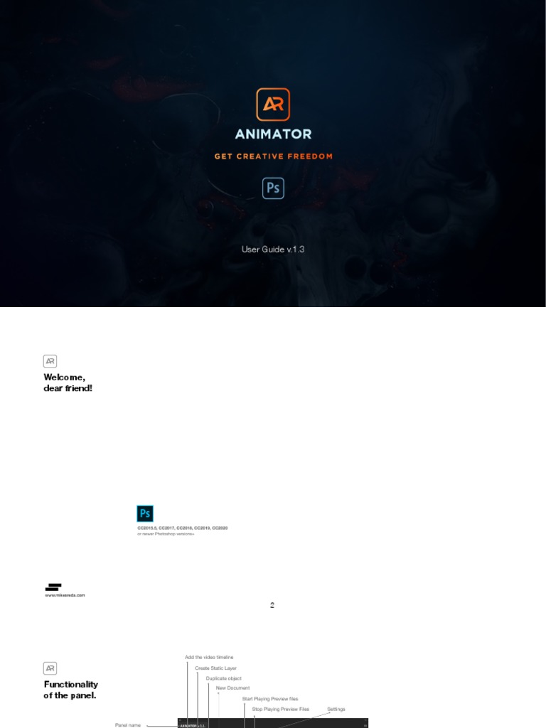 Animator User Guide | PDF | Adobe Photoshop | Computer File