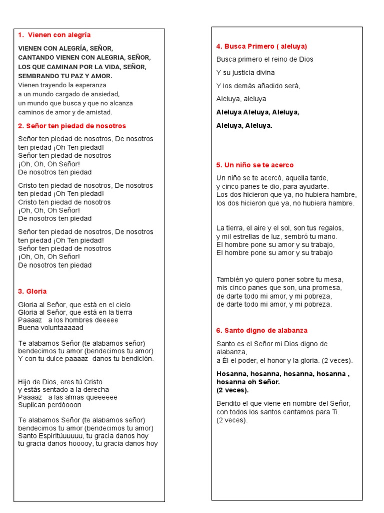 Cantos misa y procesion- Corpus Christi | PDF | eucaristía | Cristo (título)