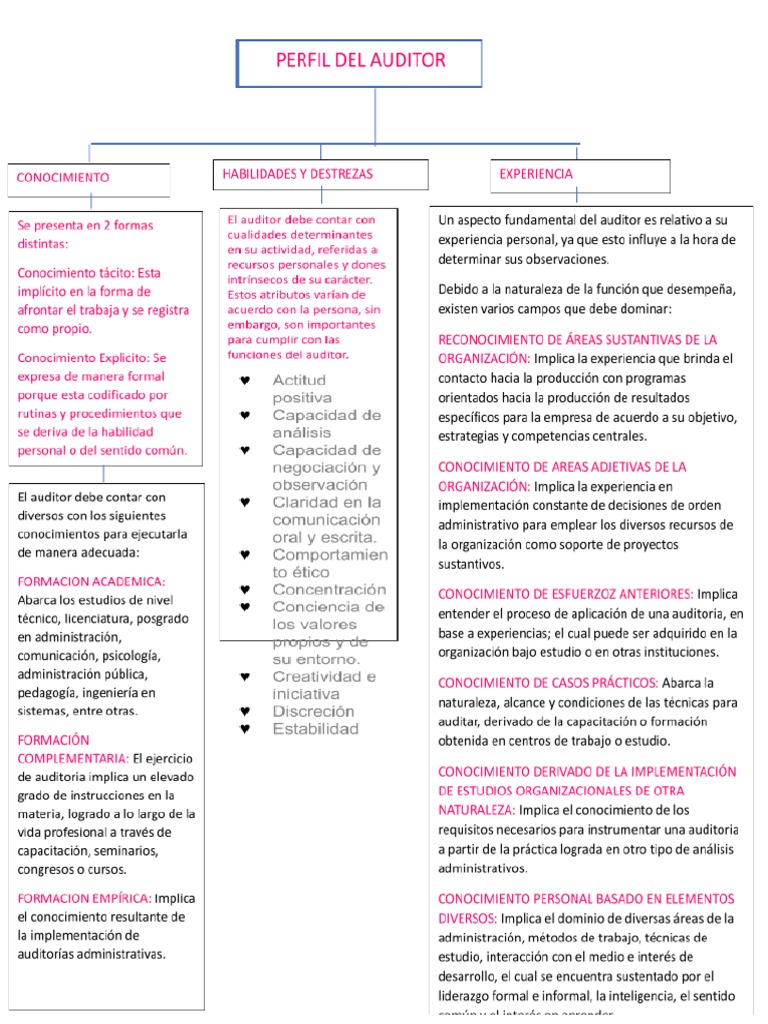 Mapa Conceptual Perfil de Auditor | PDF