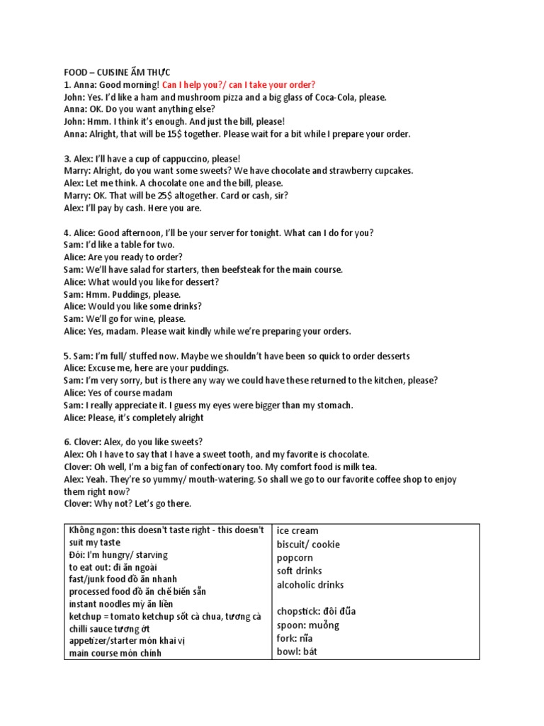 ẨM THỰC | PDF | Desserts | Foods