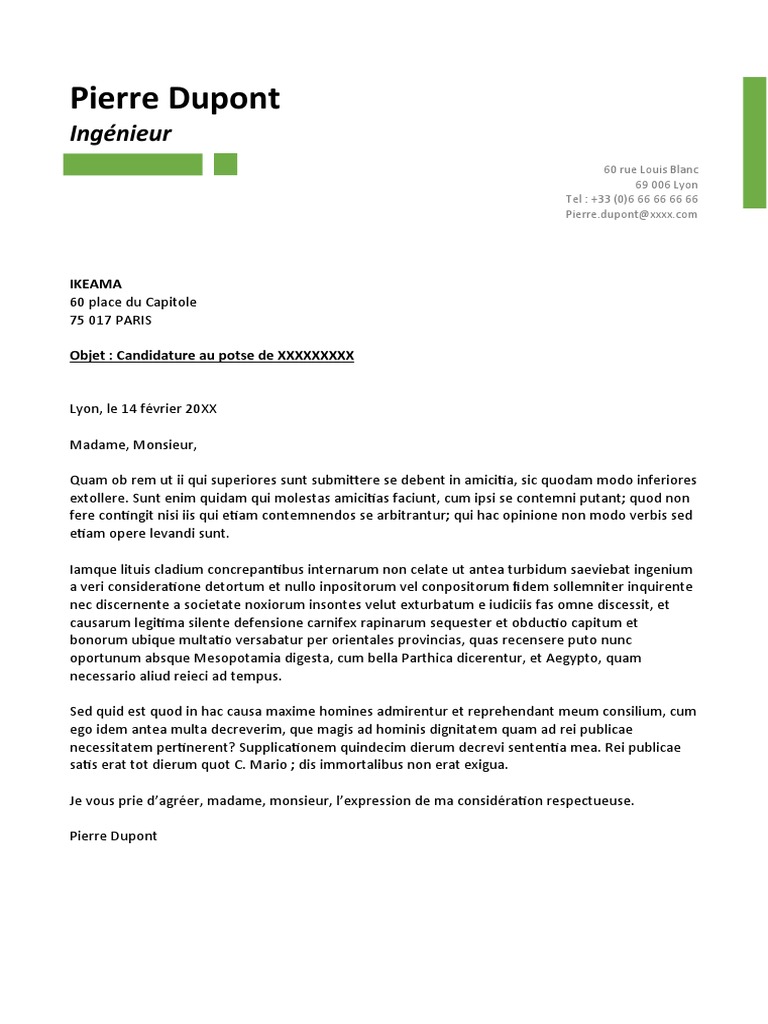 8 Lettre de Motivation Francais | PDF | Motivation | Motivant