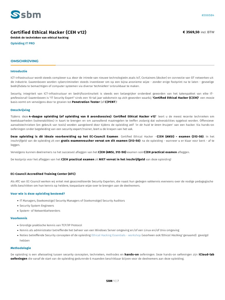 Certified Ethical Hacker Ceh v12 | PDF