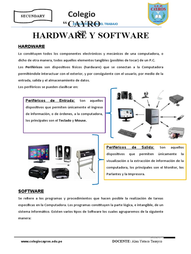 Hardware y Sotfware | PDF | Hardware de la computadora | Periférico
