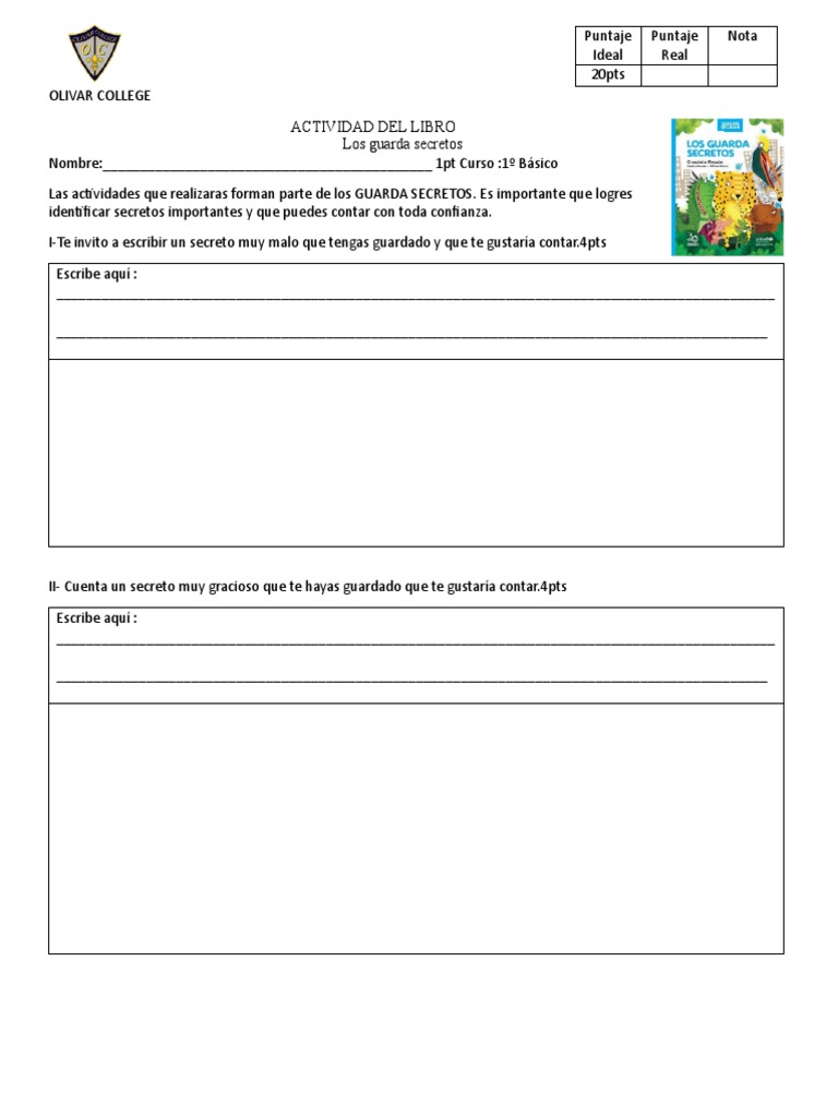 Prueba Los Guarda Secretos | PDF