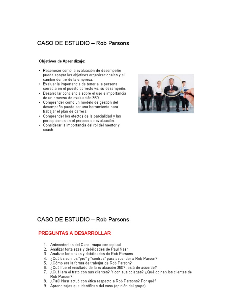 Caso Rob Parsons | PDF