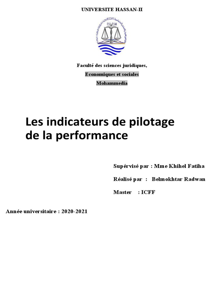 Les Indicateurs Clés de Performance | PDF | Évolution de carrière ...